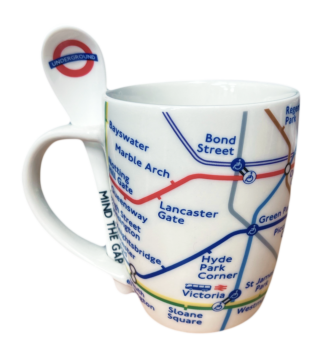 Licensed London Underground Tube Map Bone China Mug with Spoon New set ...